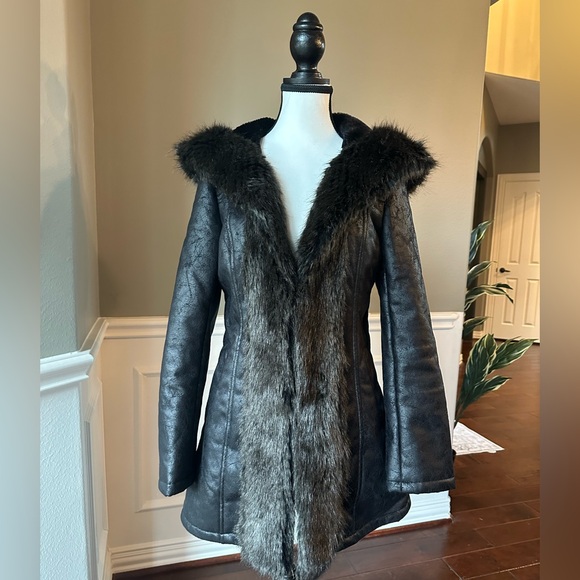 Black Rivet | Jackets & Coats | Wilsons Leather Black Rivet Coat Xs ...